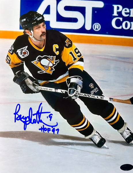 Bryan Trottier Signed, Inscribed "HOF 97" Pittsburgh Penguins 8x10 Pho ...