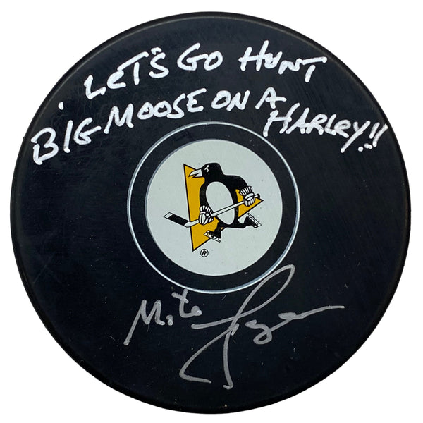 Mike Lange Signed, Inscribed "Let's Go Hunt Big Moose On A Harley!" Pi ...